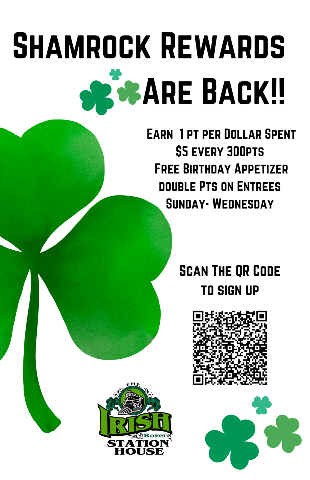 Shamrock Rewards - The Irish Rover Station House